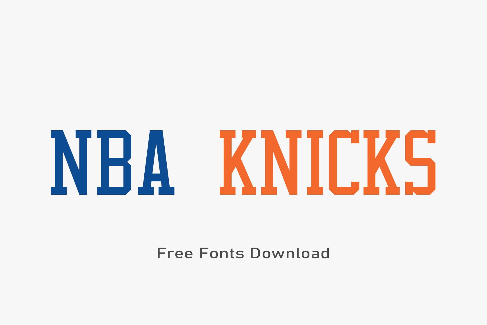 NBA KNICKS Font - FontforFree