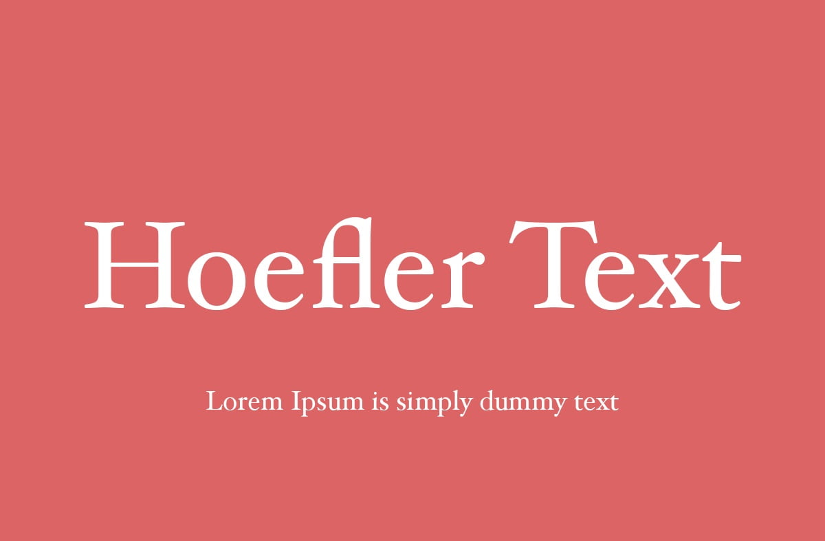 Hoefler Text Font - FontforFree