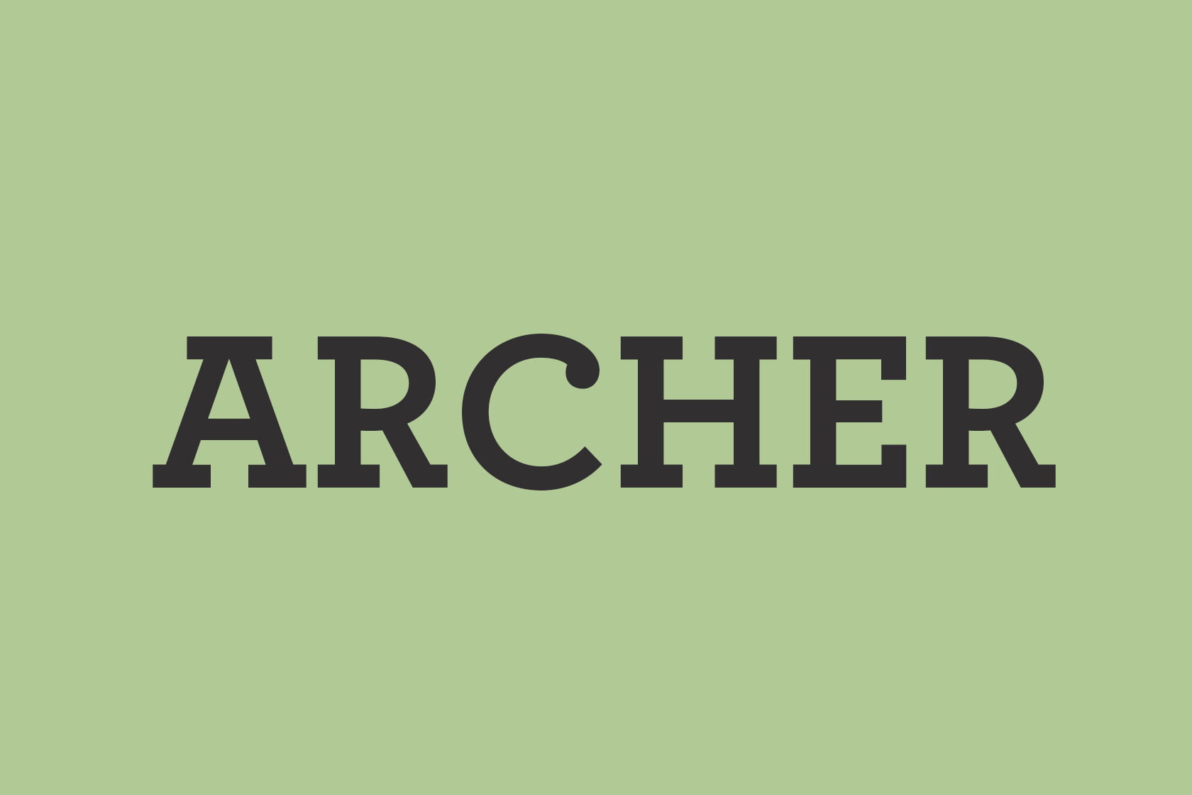 Archer Font Family - FontforFree