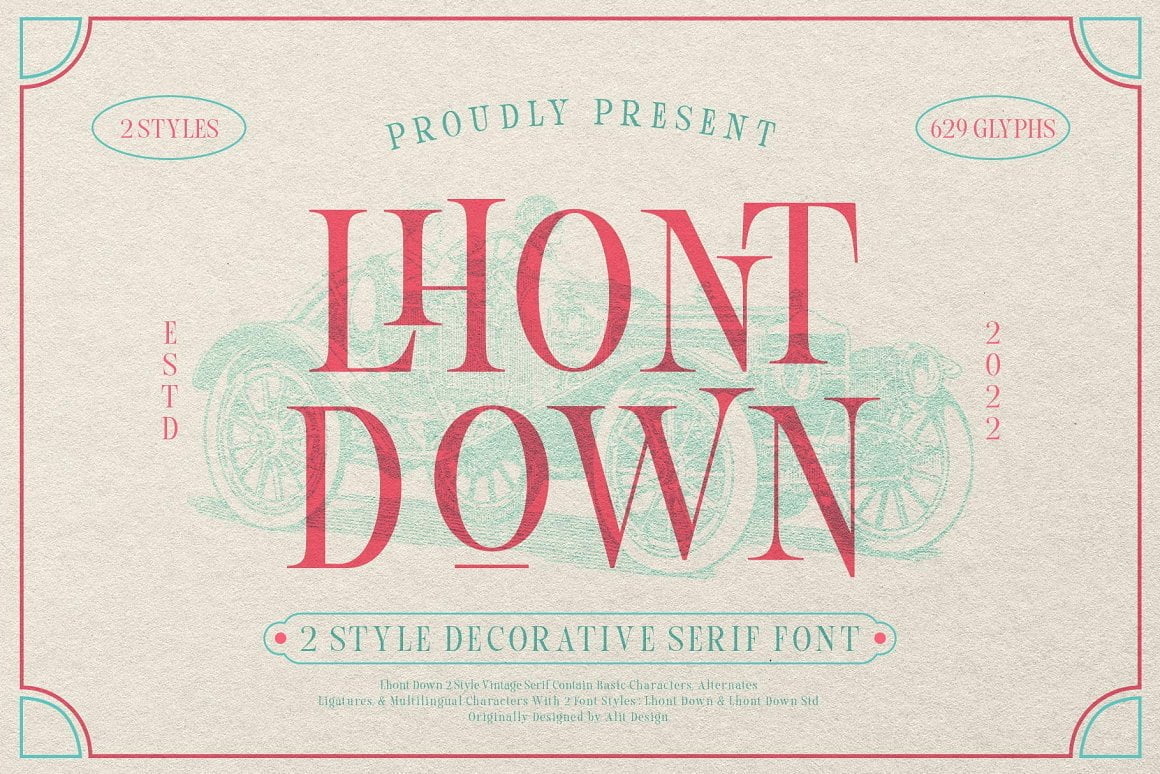 Lhont Down Font - Download Free Fonts