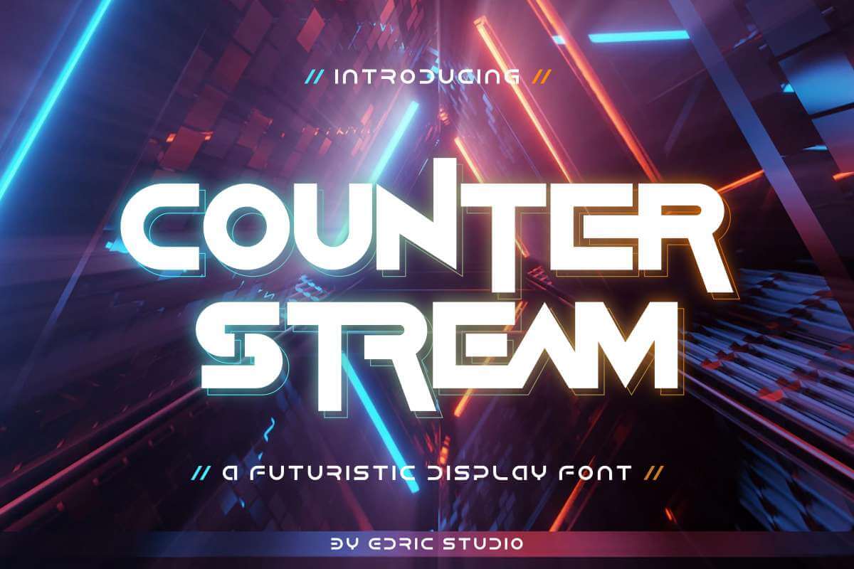 Counter Stream Font - FontforFree