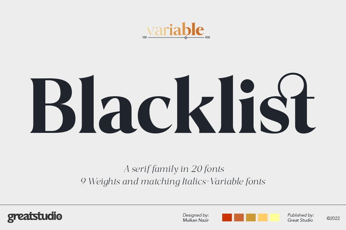 Blacklist Font Family - Download Free Fonts