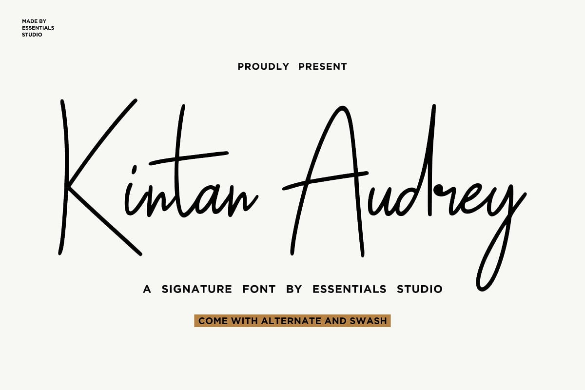 Kintan Audrey Font - Download Free Fonts