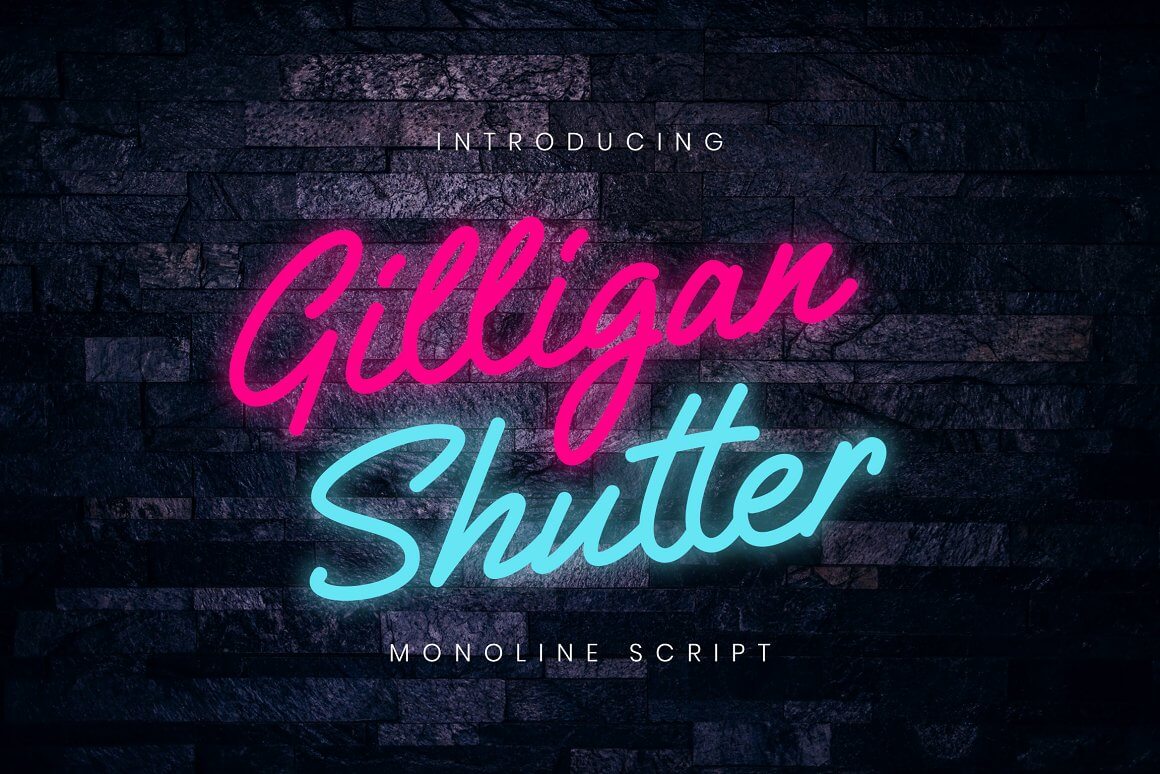 Gilligan Shutter Font - Download Free Fonts