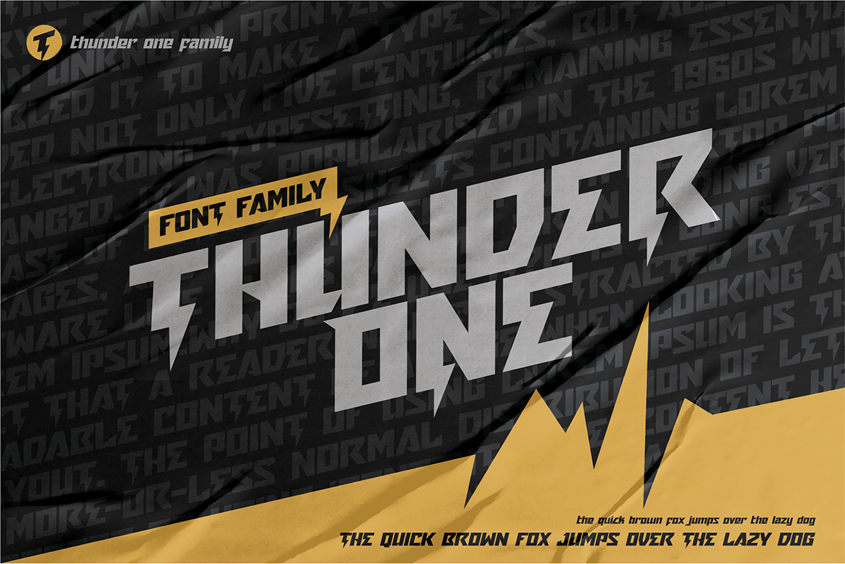 Thunder One Font Family - Download Free Fonts
