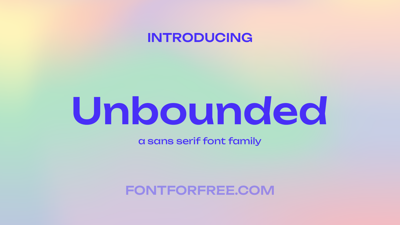 Unbounded Font Family - Download Free Fonts