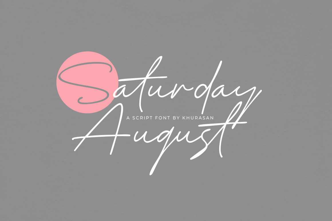 Saturday August Font - Download Free Fonts