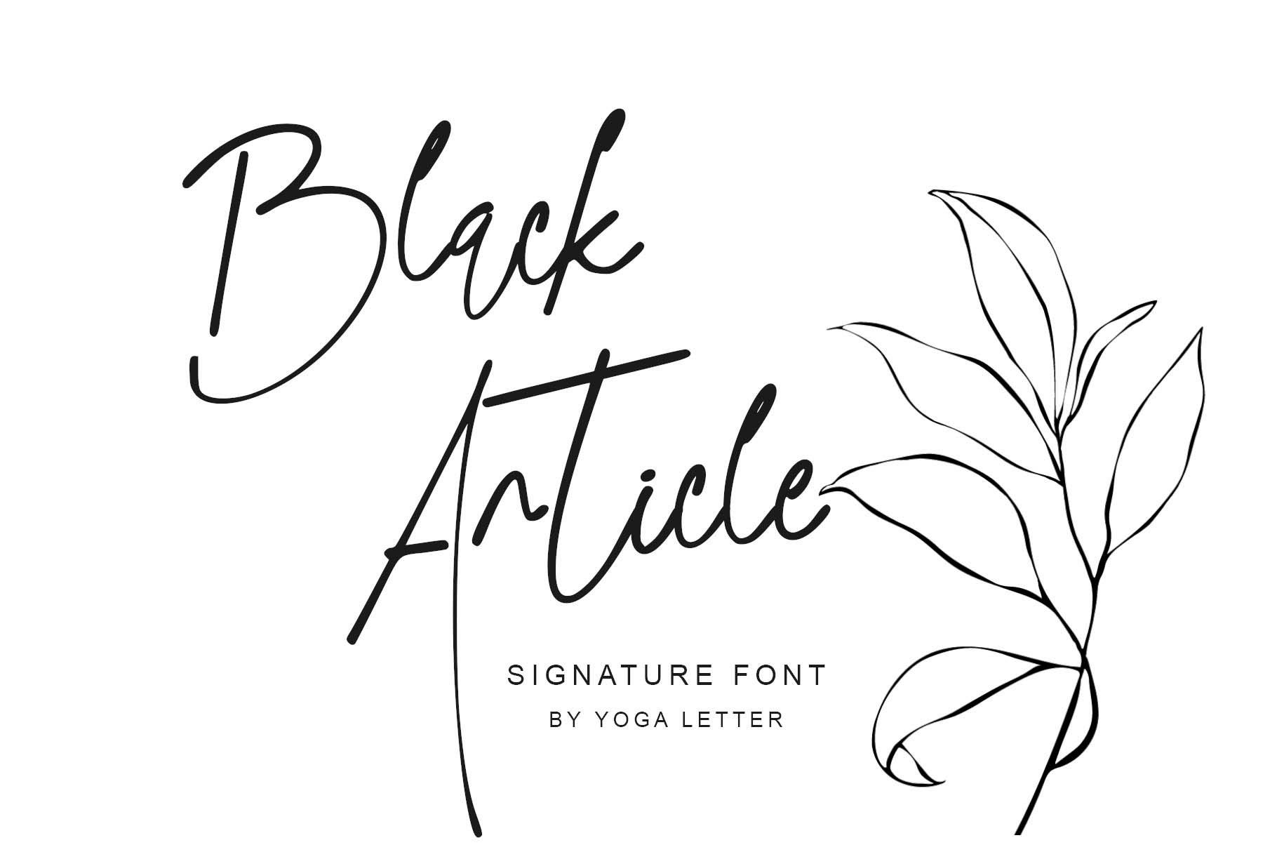 Black Article Font - Download Free Fonts