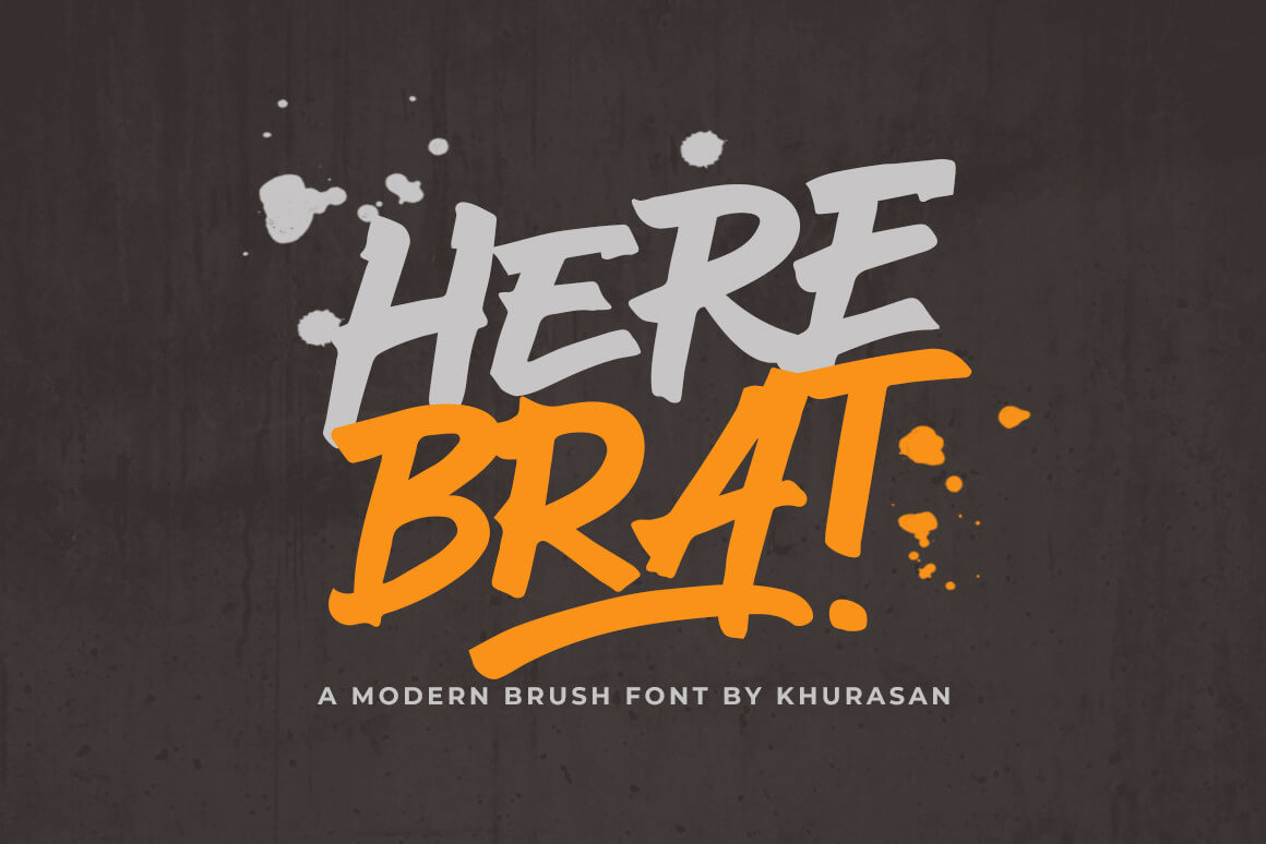 Here Brat Font - Download Free Fonts