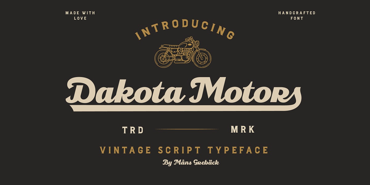 Dakota Motors Font - Download Free Fonts