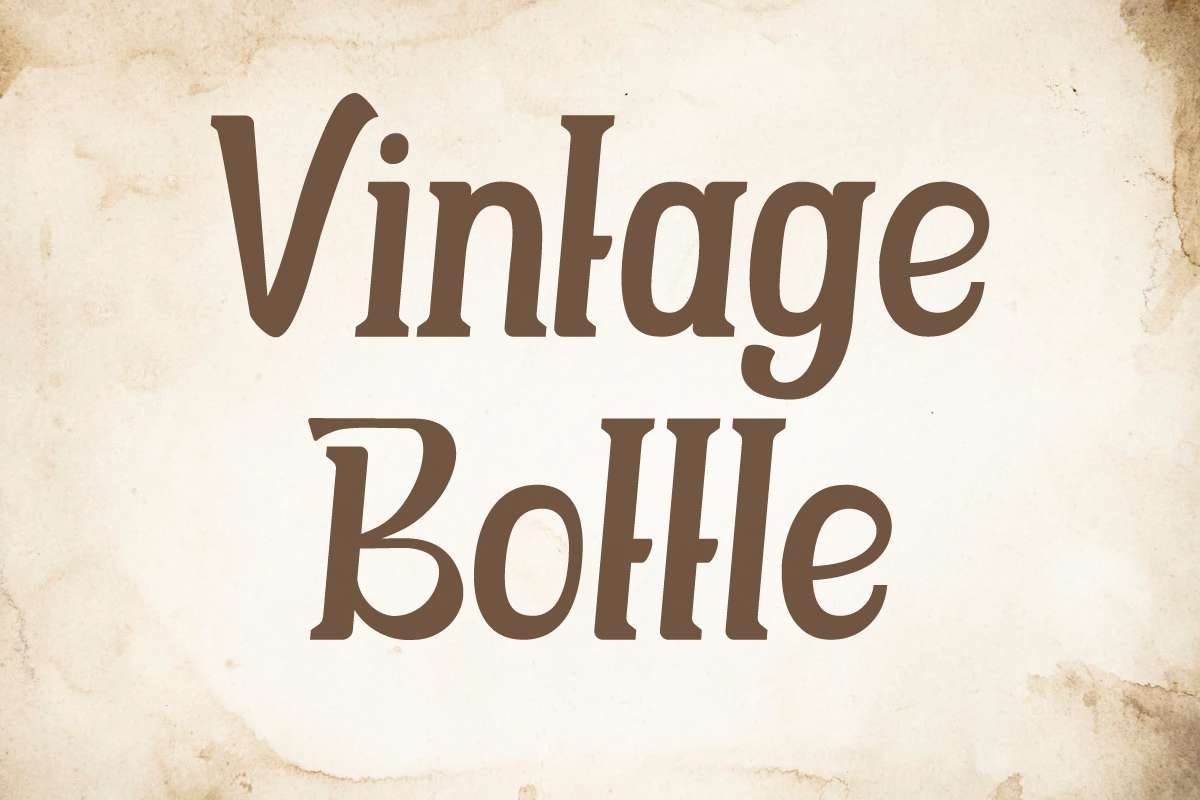 Vintage Bottle Font - Download Free Fonts