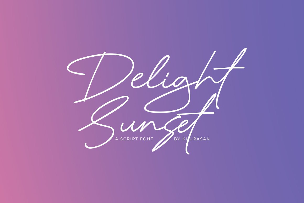 Delight Sunset Font - Download Free Fonts