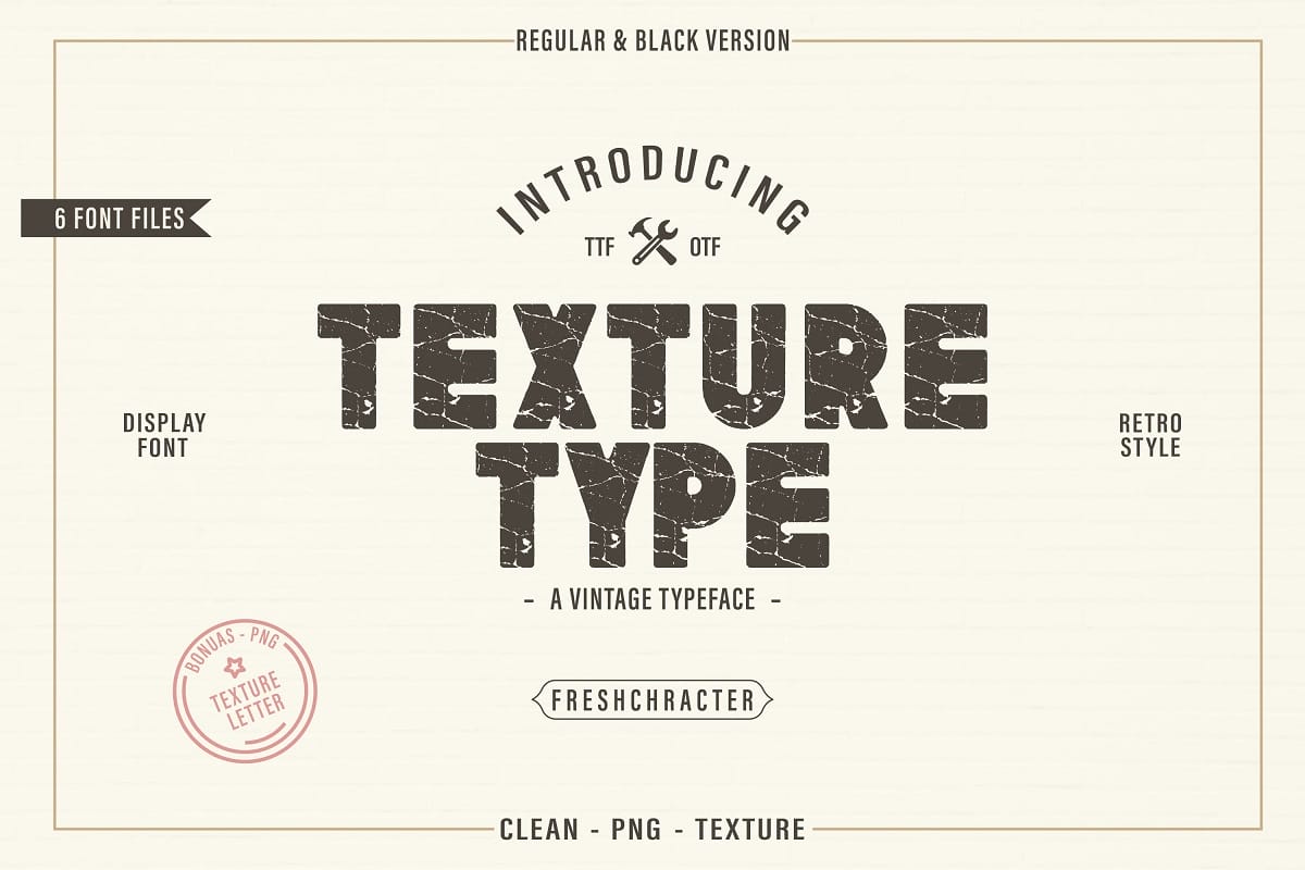 Texture Type Font - Download Free Fonts
