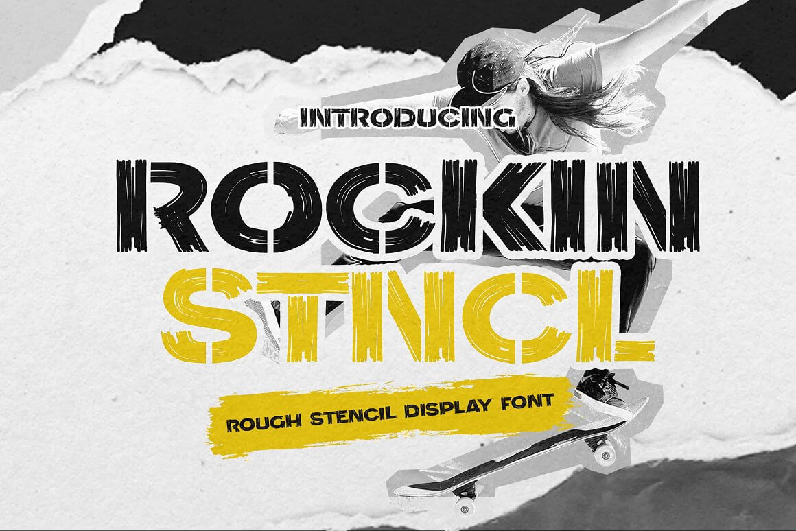Rockin Stncl Font - Download Free Fonts