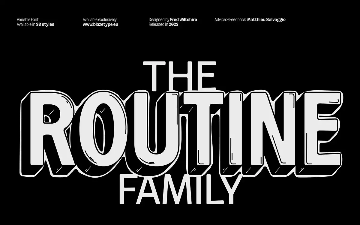 Routine Font Family - Download Free Fonts