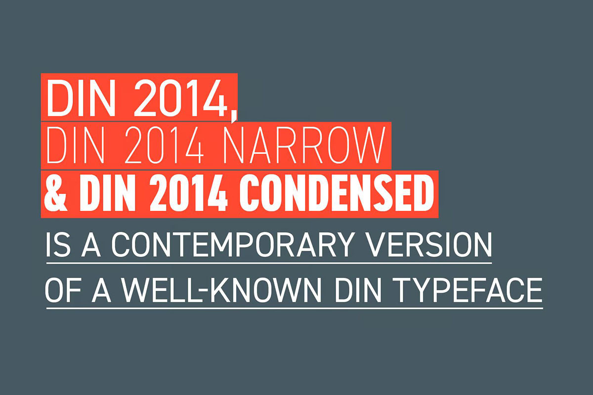 DIN 2014 Font Family - Download Free Fonts