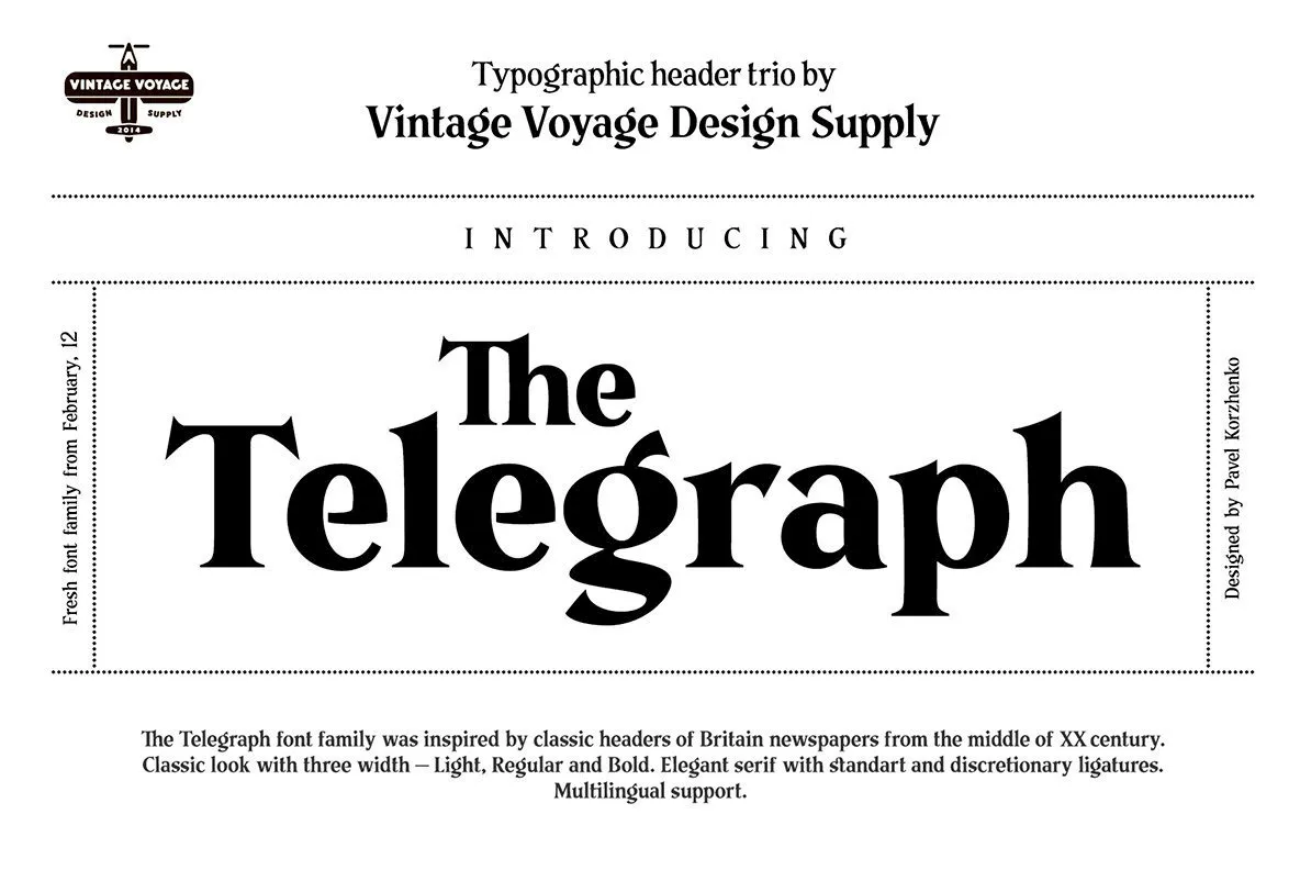 The Telegraph Font - Download Free Fonts