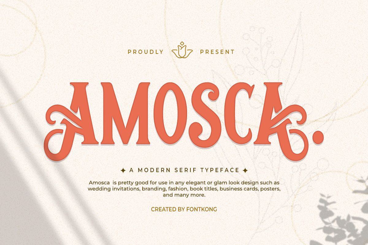 Amosca Font - Download Free Fonts